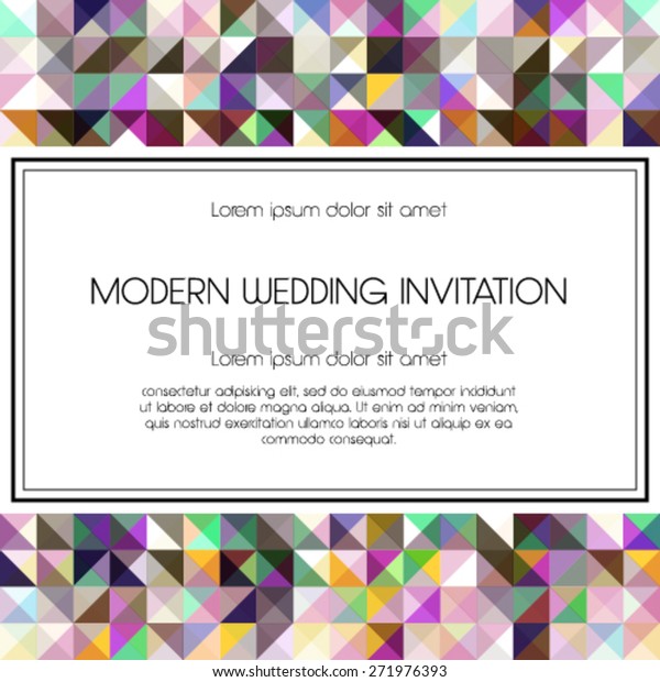 Vector Geometrical Invitation Card Perfect Invitation Stock Vector ...