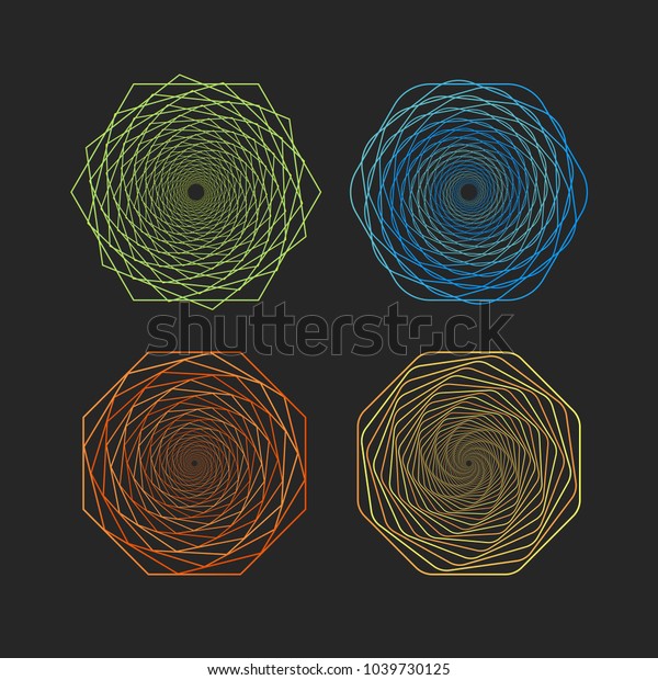 Vector Geometry Spiral Line Logo Element Stock Vector (Royalty Free ...
