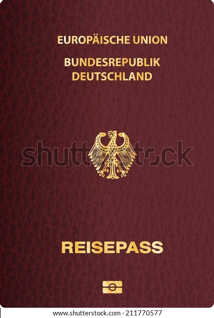 Vector German Passport Cover Stock Vector (Royalty Free) 211770577 ...