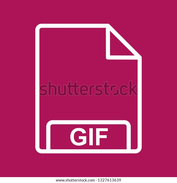 Vector Gif Icon Stock Vector (Royalty Free) 1327613639 | Shutterstock
