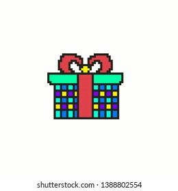 Vector Gift Box Concept Pixel Art Stock Vector (Royalty Free ...