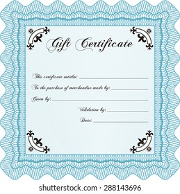 Gift Certificate Template Border Frame Beauty Stock Vector (Royalty ...