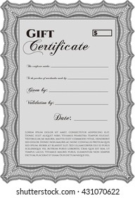 Vector Gift Certificate Template Vector Illustration Stock Vector ...