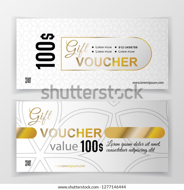 Vector Gift Voucher Template Universal Flyer Stock Vector (Royalty Free ...