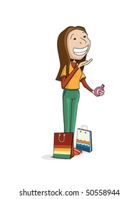 Vector Girl Customer Stock Vector (Royalty Free) 50558944 | Shutterstock