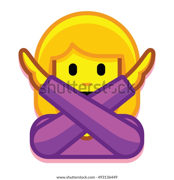 Vector Girl No Good Gesture Isolated Stock Vector (Royalty Free) 493136449