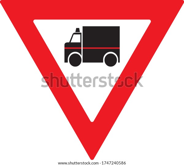 Vector Give Way Ambulance Symbol On Stock Vector (Royalty Free ...