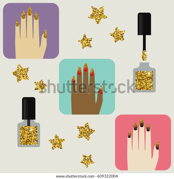 Vector Glamorous Icon Jeweled Gold Glittering Stock Vector (Royalty ...