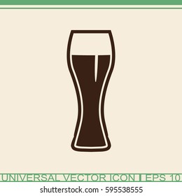 Beer Glass Sign Vector Black Line Stock Vector (Royalty Free) 795083449