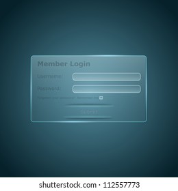 Vector Glass Login Form Web : image vectorielle de stock (libre de ...