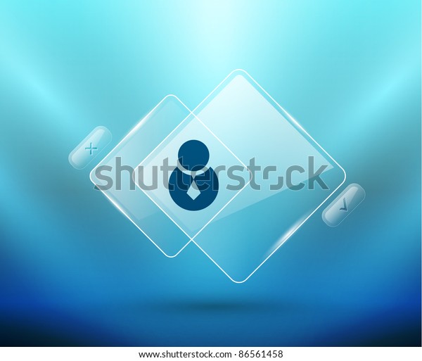 Vector Glass Login Page Website Template Stock Vector (Royalty Free ...