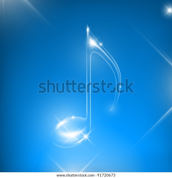 Vector Glass Music Note True Transparency Stock Vector (Royalty Free ...