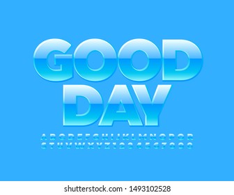 Vector Glossy Sign Good Day Blue Stock Vector (Royalty Free) 1493102528 ...