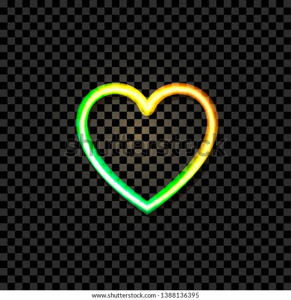 Vector Glowing Heart Icon Neon Illustraton Stock Vector (Royalty Free ...