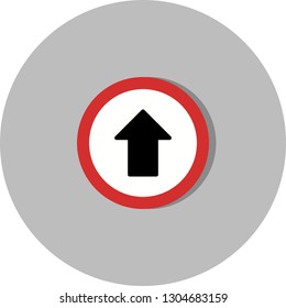 Vector Go Straight Ahead Icon Stock Vector (Royalty Free) 1304683159 ...