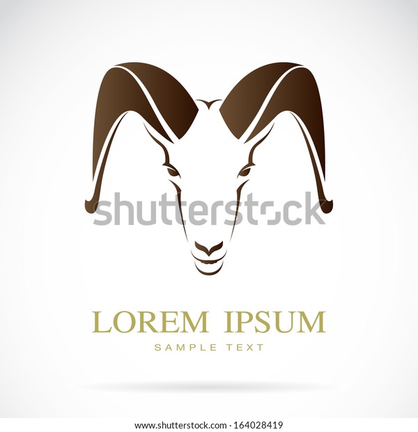 Vector Goat Head Serow On White Stock Vector (Royalty Free) 164028419 ...