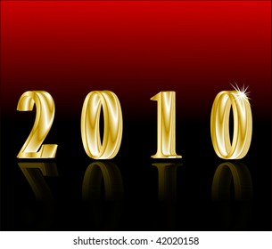 Vector Gold 2010 Numbers Stock Vector (Royalty Free) 42777019