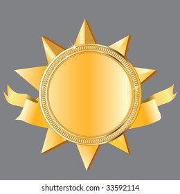Vector Gold Award Stock Vector (Royalty Free) 33592114 | Shutterstock