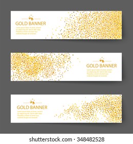 Vector Gold Banner Background Stock Vector (Royalty Free) 348482528 ...