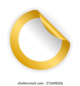 Vector Gold Blank Template Sticker Light Stock Vector (Royalty Free ...