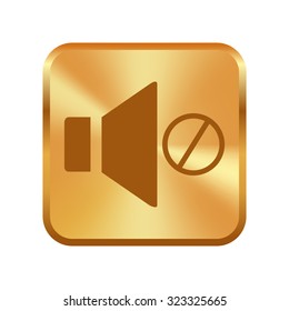 Vector Gold Button Speaker Icon Vector Stock Vector (Royalty Free ...