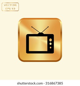 6,231 Gold tv icon Images, Stock Photos & Vectors | Shutterstock