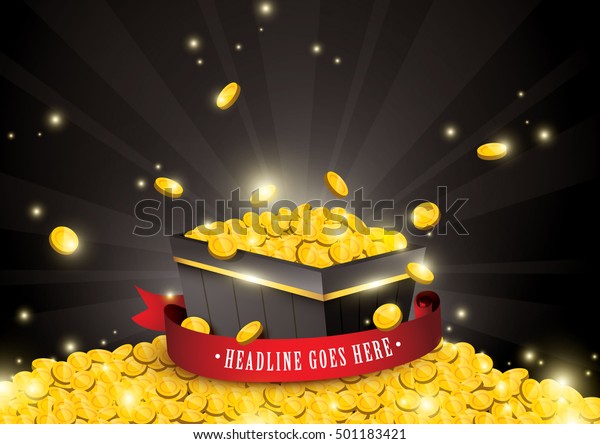 Vector Gold Coins Splashing Treasure Element Stock Vector (Royalty Free ...