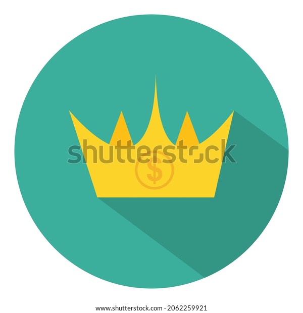 Vector Gold Crown Dollar Sign Icon Stock Vector (Royalty Free ...