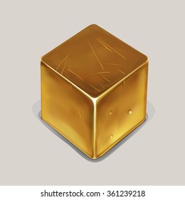 Vector Gold Cube Stock Vector (Royalty Free) 361239218 | Shutterstock
