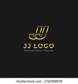 Vector Gold Letter Jj Logo Templates Stock Vector (Royalty Free ...