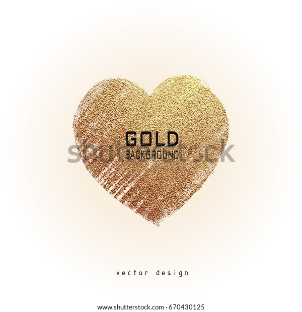 Vector Gold Love Symbol Glittering Golden Stock Vector (Royalty Free ...