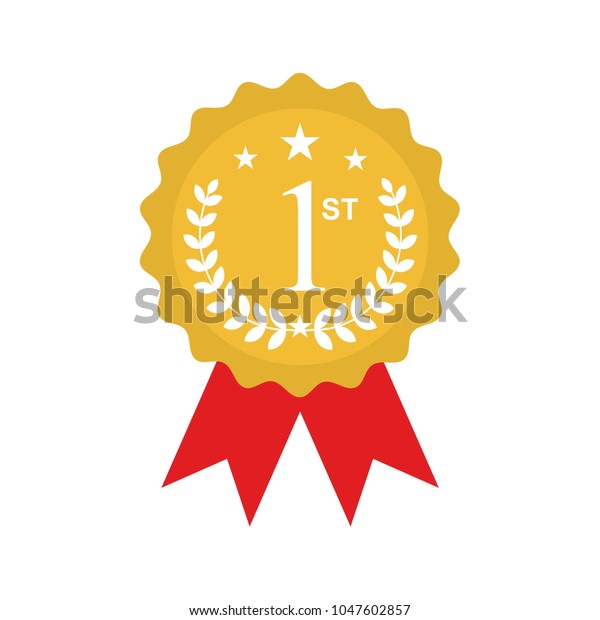 Vector Gold Medal 1st Prize Stock Vector (Royalty Free) 1047602857