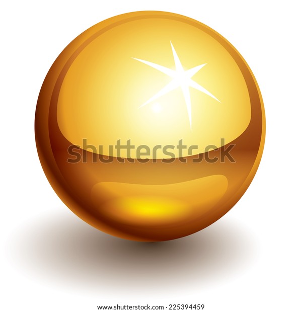 Vector Gold Shiny Ball Eps10 Transparency Stock Vector (Royalty Free ...
