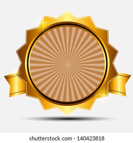 Vector Gold Sign Label Template Stock Vector (Royalty Free) 140423818 ...