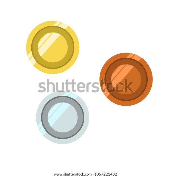 Vector Gold Silver Copper Coins Stock Vector (Royalty Free) 1057221482 ...