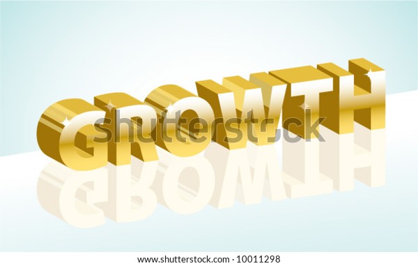Vector Golden Growth Word Part Series Stock Vector (Royalty Free ...
