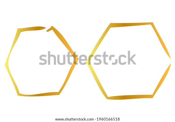 Vector Golden Hand Draw Sketch Simple Stock Vector (Royalty Free ...