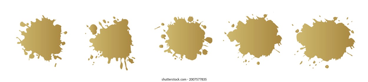Vector Golden Ink Brush Texture Paint Stock Vector (Royalty Free ...