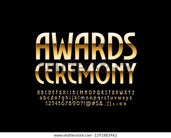 Vector Golden Logo Awards Ceremony Chic Stock Vector (Royalty Free ...