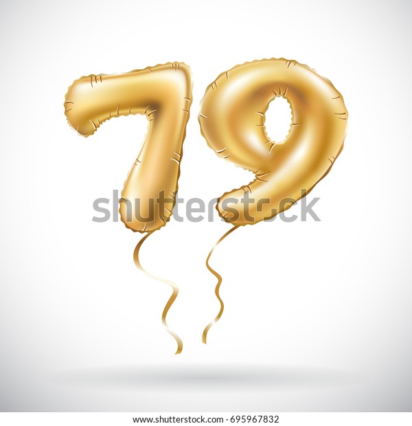 Vector Golden Number 79 Seventy Nine Stock Vector (Royalty Free ...