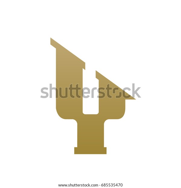 Vector Golden Single Letter Y Real Stock Vector (Royalty Free ...