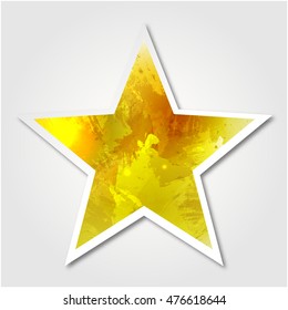 Vector Golden Star Paper Star Logo Stock Vector (Royalty Free) 476618644