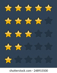 Vector Golden Stars Vote Template Stock Vector (Royalty Free) 248915500 ...