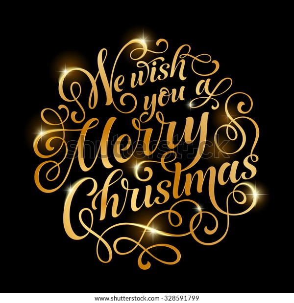 Vector Golden Text On Black Background Stock Vector (Royalty Free ...