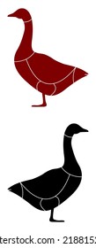Vector Goose Cuts Butcher Diagram Stock Vector (Royalty Free ...
