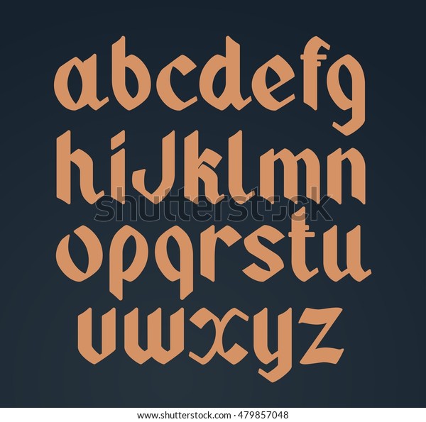Vector Gothic Handwritten Font Vintage Vector Stock Vector (Royalty ...
