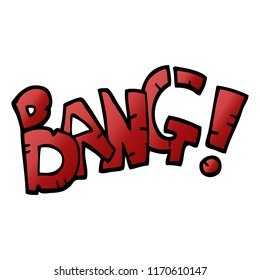 Vector Gradient Illustration Cartoon Bang Symbol Stock Vector (Royalty ...