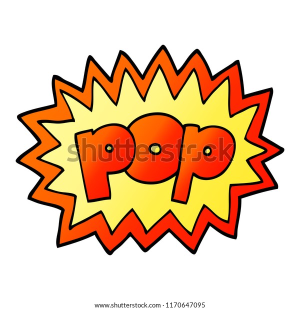 Vector Gradient Illustration Cartoon Pop Symbol Stock Vector (Royalty ...