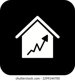 Vector Graph House Icon Stock Vector (Royalty Free) 1299144700 ...