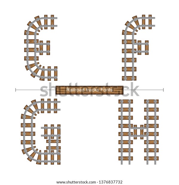Vector Graphic Alphabet Set Efgh Abstract Stock Vector (Royalty Free ...